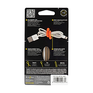 Nite Ize Original Gear Tie, Reusable Rubber Twist Tie, 3-Inch, Coyote, 4 Pack, Made in the USA