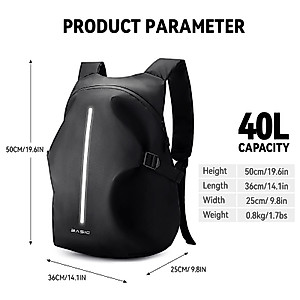 WEPLAN Motorcycle Backpacks for Men and women, Waterproof Helmet Backpack bookbag for riding, outing