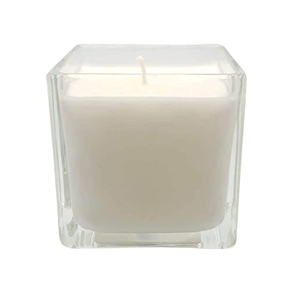 Mister Candle - Unscented 2" Square Filled Glass Votive Candles Jar, Perfect Home Decoration, Wedding Favors Hand Poured in USA (Set of 12) (Unscented)