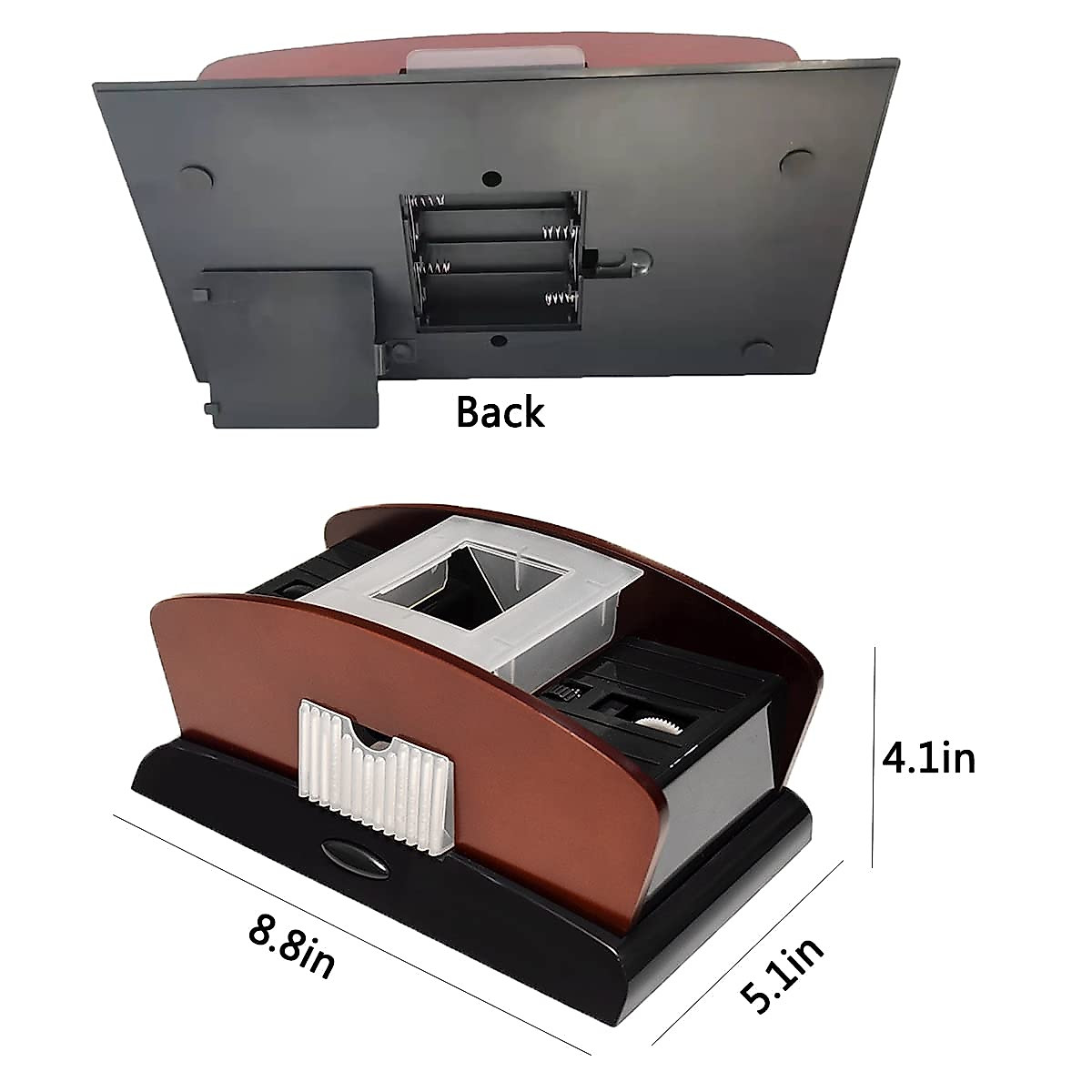 INFIJYON 2-Deck Automatic Card Shuffler,Electric Card Shuffler, US Plug/Battery Operated,for Home & Party Use