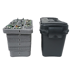 Case Club 123+ Miniature Figurine Hard Shell Carrying Case - Fits Warhammer 40k, DND, Battletech, Citadel & More! This Tabletop Army Travel & Storage Case Will Organize Your D&D and Warhammer 40k Set