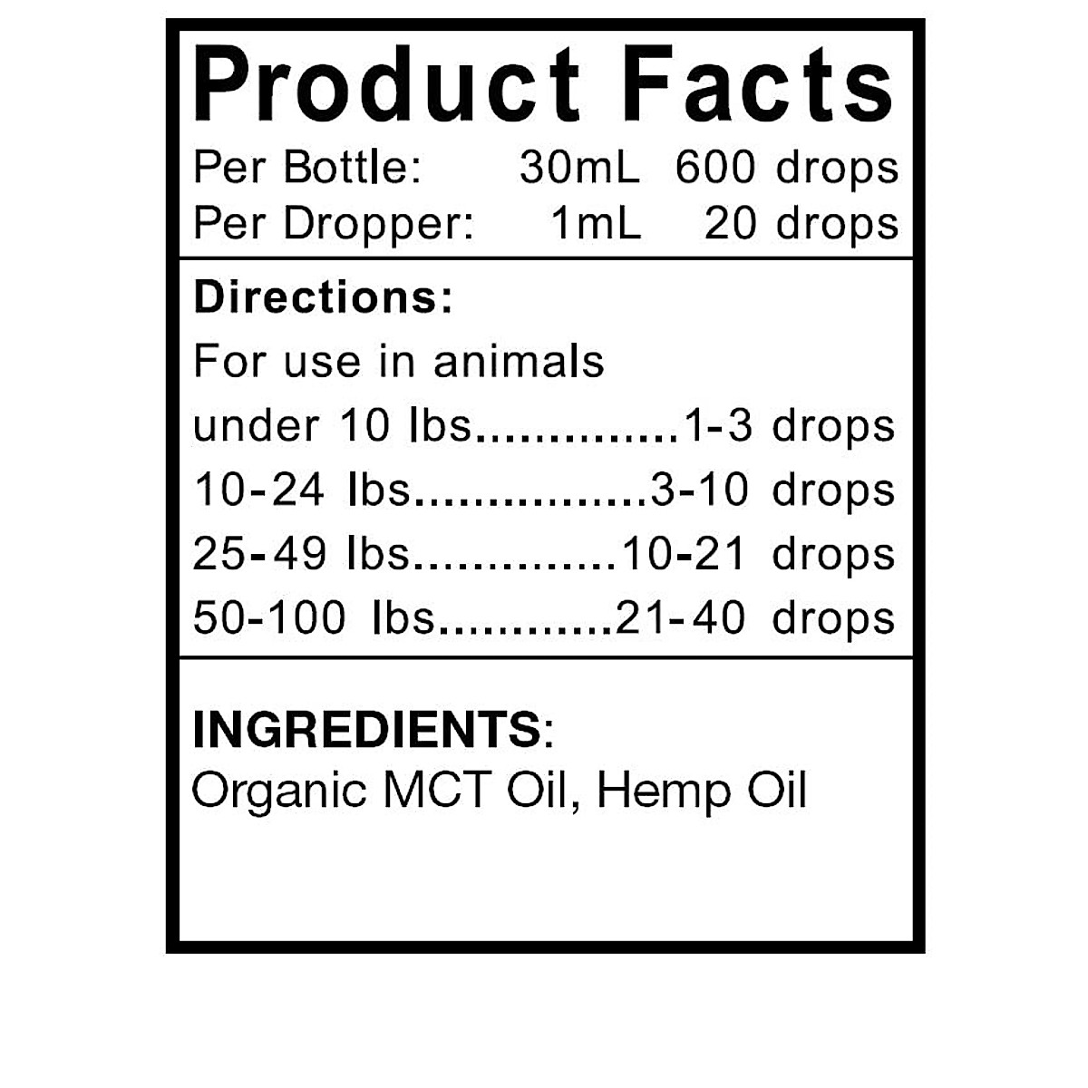 Hemp Oil for Dogs or Cats - 1000mg/1 Oz Calming Drops for Your Dog, Cat, or Pet - Maximum Strength