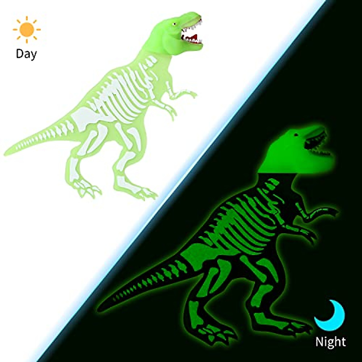 2 Pieces Funny Dinosaur Bookmark, Cool Luminous Book Markers, Cute 3D Cartoon Animal Book Marks, Pretty Unique Bookmark for Kids, Boys, Girls, Students