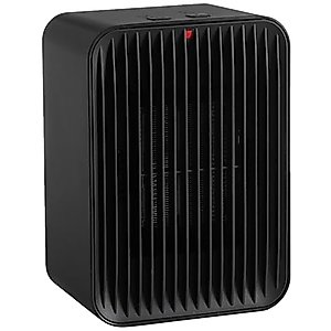 Amazon Basics Ceramic Space Heater, Electric Heater for Indoor Use With 3 Heat Settings, Temperature Control, Lightweight (1.7 LBS), 520W, 5.1"L x 3.5"W x 7"H