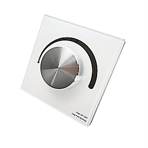 LAZIRO Led Strip Dimmer DC 12V-24V 4A 3 Channel 12A Output Single String Ribbon Tape Dimming Wall Mounted RF Wireless Remote Dim (Color : T1-K Panel)