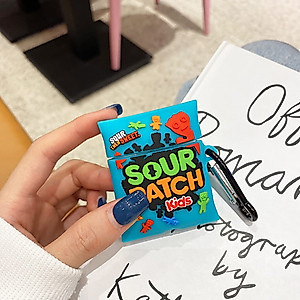 Airpod 3 Case, 2021 with Keychain Cute Cartoon Candy Design Shockproof Skin Protection Accessories Airpod 3rd Silicone Cover. (Candy-Blue)