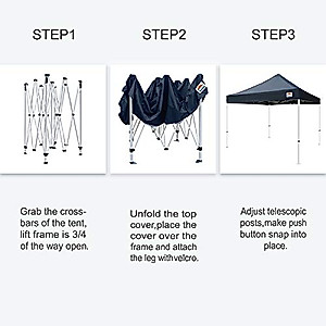 Tistent 10'x10' Pop Up Canopy Tent Commercial Instant Shelter with Heavy Duty Carrying Bag and 4 Removable Side Walls, 4 Canopy Sand Bags Black