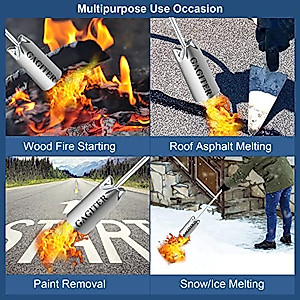 Propane Torch Weed Burner Kit, Blow Torch High Output 1,000,000 BTU, Heavy Duty Flamethrower with 10FT Hose Hose and Handwheel for Flame Weeding,Roof Asphalt,Ice Snow,Road Marking,Charcoal