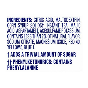 Crystal Light Sugar-Free Raspberry Iced Tea Naturally Flavored Powdered Drink Mix 72 Count Pitcher Packets