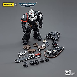 JoyToy 1/18 Warhammer 40,000 Action Figure Raven Guard Intercessors Sergeant Rychas Collection Model(4.7Inch)
