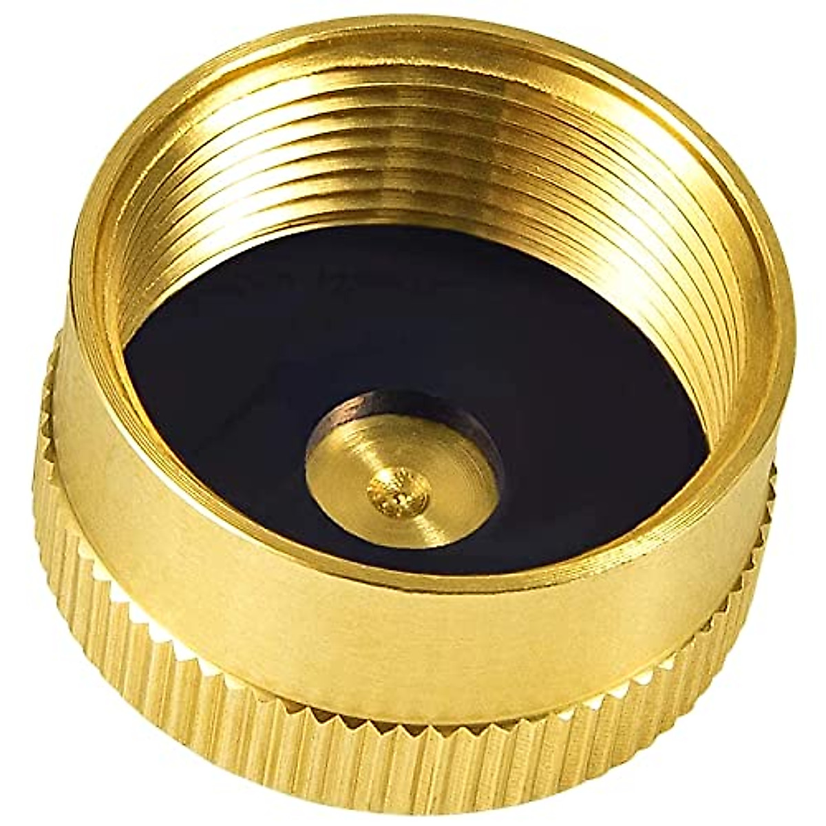 ANPTGHT 6pcs Refill Propane Bottle Cap Solid Brass 1lb Propane Tank Sealed Cap Universal All One Pound Cyliders Gas Tank Protect Caps for Camping Outdoor Cooking