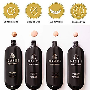 Borghese Hydro-Minerali Foundation Makeup (Biscotto) Creme Finish, Ideal for Light - Normal, Dry Skin - 1.7 Fl Oz