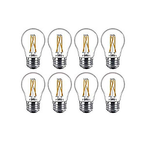 Philips LED Clear Glass Dimmable A15 Light Bulb: 450-Lumen, 5000-Kelvin, 5 Watt, E26 Base, Daylight, 8-Pack, White