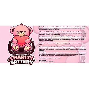 Charity Battery CB1270 Razor 12 Volt 7Ah Electric Scooter Replacement Batteries High Performance - Set of 2 (Replaces 6-DW-7)