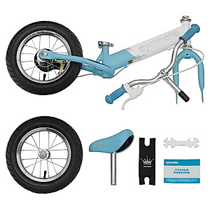 JOYSTAR 12 Inch Balance Bike for 2 3 4 5 Years Old Boys Girls 12" Push Toddler Balance Bike with Footboard Child Glider Blue