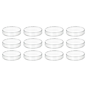 12PK Plastic Petri Dishes with Lids - 2" Diameter, 0.5" Depth - Molded in Polypropylene - Reusable, Autoclavable - Translucent - Eisco Labs