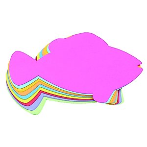 Hygloss Fish Shape Paper Cut-Outs for Arts & Crafts-Many Creative Uses-Classroom Activities-7.5 Inches-40 Pcs, Assorted Vibrant Colors Count