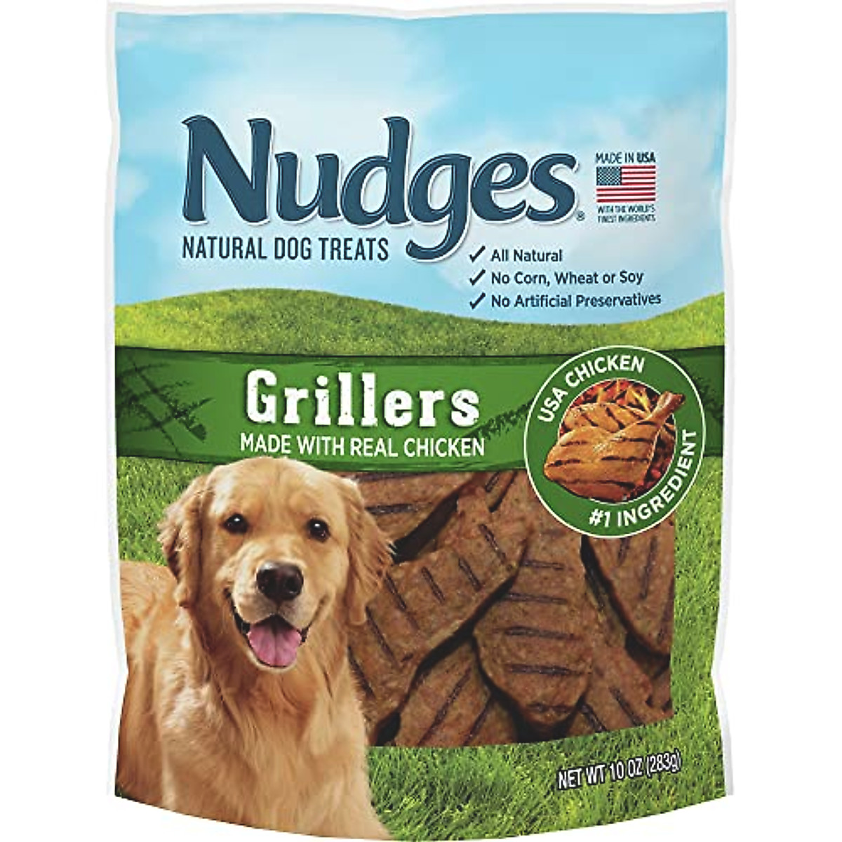 Blue Buffalo Nudges Grillers Natural Dog Treats, Chicken, 10oz Bag