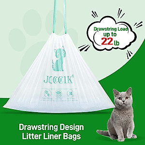 Drawstring Litter Box Liners Compatible with Robot, Heavy Duty Self-Cleaning Litter Boxes Waste Drawer Liners Replacement Bags (50pcs)
