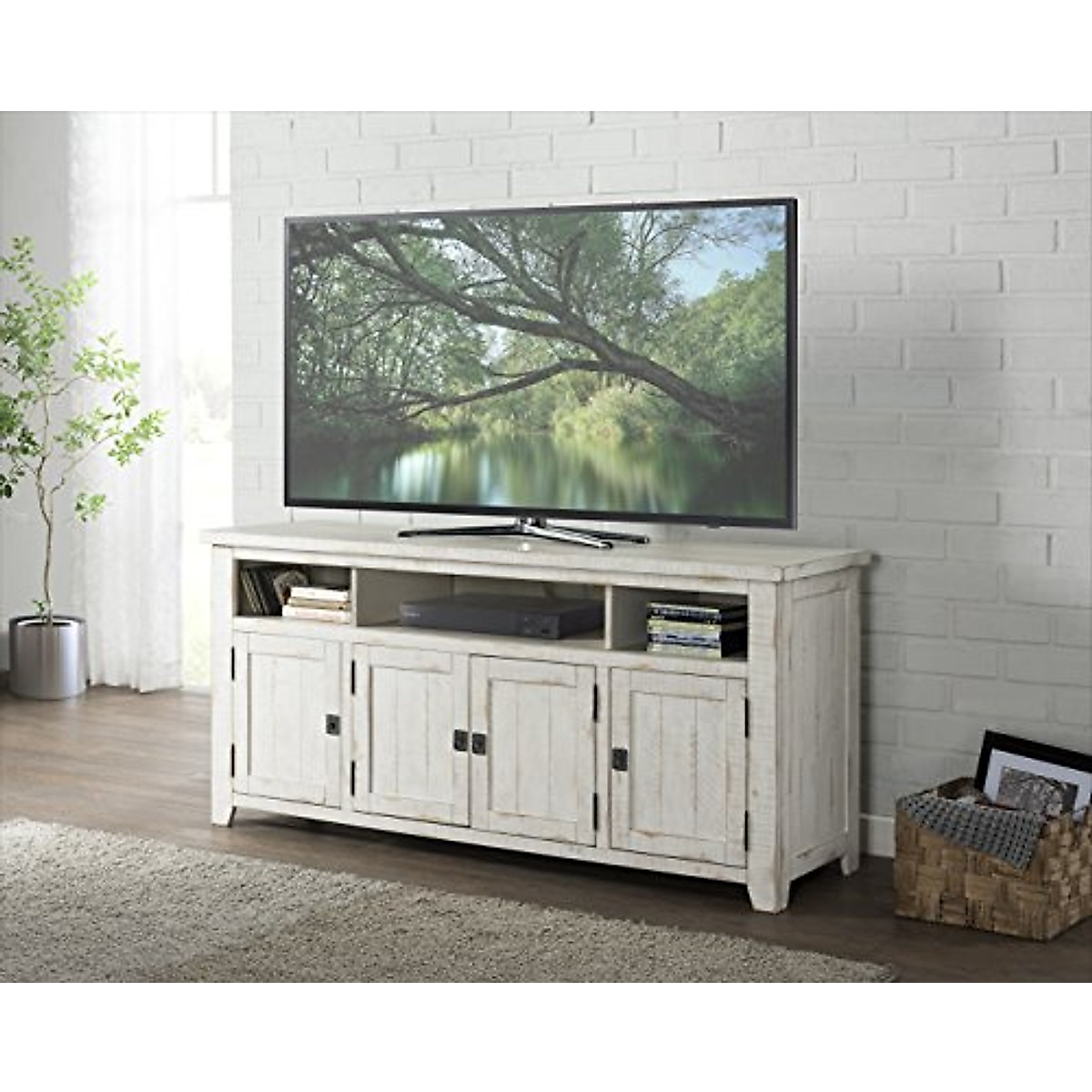 Martin Svensson Home Nantucket 65" TV Stand, Antique White