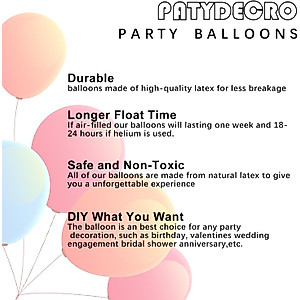 PATYDECRO Red and Black Balloons Arch Garland Kit, 124pcs Red and Black Gold Balloons with 16ft Tape Strip & Dot Glue for Casino Theme Party Decorations, Birthday, New Year, Hollywood Party Decoration