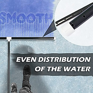 Rink Rake Backyard Ice Resurfacer, 48 inches Wide, Garden Hose Extension to Maintain Ice Rink, Create Ice Rink with Ease