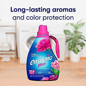 Ensueño - Max Liquid Fabric Softener- With Long-Lasting Freshener And Wrinkle Eliminating formula, Spring Fresh Scent - (125 oz) (Pack of 2)