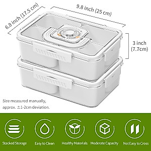 Venusorn Food preservation box with timer (2 pieces), Transparent