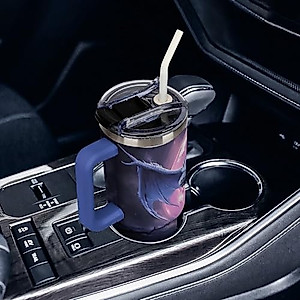 Purple Dragon 40 Oz Car Cup Stainless Steel Travel Mug Leak-Proof Insulated Tumbler with Handle Deep Blue-style