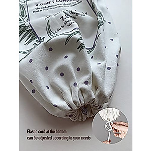 Hglian Inspirational Grocery Plastic Bag Holder Dispenser 7 Rules of Life Plastic Bag Organizer Canvas Shopping Trash bags Storage Container Motivational Quotes farmhouse Kitchen Décor Greenery