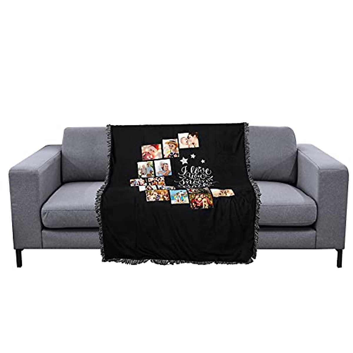 LYFLES 2 Pack Sublimation Blanks Throw Blanket with 14 Photos Panel 40"X60",100% Polyester