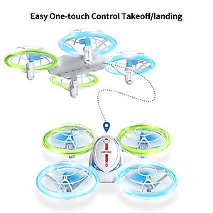 ACECHUM LED Mini Drones for Kids, Remote Control Small Drone with Altitude Hold, 360° Tumbling and 360° Rotating Colorful Flight, Flying Toys for 3 4 5 6 7 8-12 Year Old Boys Girls Gifts