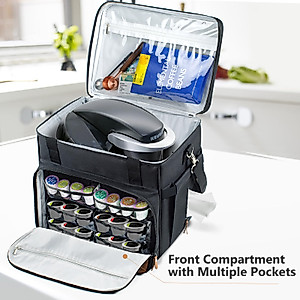 BAGSPRITE Coffee Maker Carrying Case For Keurig K-Compact Single Serve, Keurig K-Classic Coffee Maker, Single Cup Coffee Maker Travel Bag, Portable Keurig Coffee Machine Travel Bag