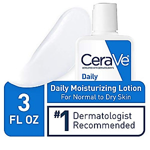 CeraVe Daily Moisturizing Lotion | 3 Ounce | Face & Body Lotion for Dry Skin with Hyaluronic Acid | Packaging May Vary