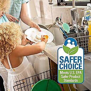 Lemi Shine Natural Concentrated Liquid Dish Soap - Hard Water Stain Remover - Wash Away Bacteria, Fresh Lemon Scent, 22 Fluid Ounces (Pack of 3)