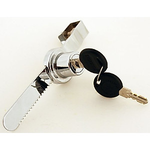 FJM Security 0220-KA Sliding Door Ratchet Lock with Chrome Finish, Keyed Alike