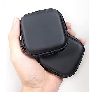 Headphones Case, Portable Storage Bags Travel Carrying Case for Bluetooth Wireless Headphones, Cords, Cable, iPhones Earbuds, Charger, Airpods, USB Flash Driver, MP3(Square)