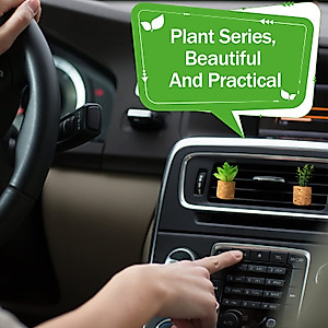 Tallew 4 PCS Plant air freshener Vent Clip Succulent Cute Decor for Women Girl Mini Plant for Interior Car Clips Diffuser Funny Accessories