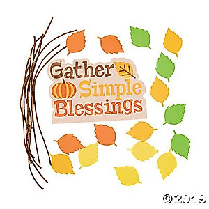 Fun Express Gather Simple Blessings Mobile Craft Kit - Makes 12 - Thanksgiving Crafts for Kids