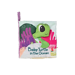 Manhattan Toy What's Outside Sea-Themed Soft Baby Activity Book with Rattle