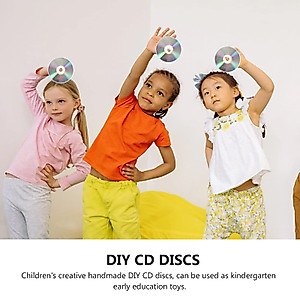 50pcs Hand Decorated Discs Decorative DIY Discs Bird Cd Discs DIY Cd Discs Adornment DIY Discarded Cd Discs Handmade Cd Discs Cd Discs for Home Shop Home DIY Discs