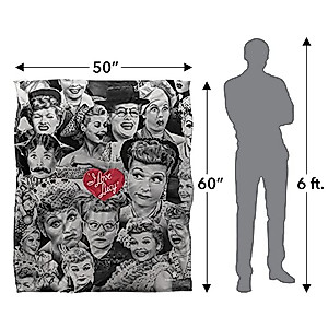 I Love Lucy Faces Officially Licensed Silky Touch Super Soft Throw Blanket 50" x 60"