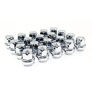 Set of 20 Veritek 12x1.5mm 3/4 19mm Hex 1.25 Inch 31.75mm Length Chrome OEM Factory Style Large Acorn Seat Lug Nuts for Ford Focus Fusion Escape Lincoln MKC MKZ Factory Wheels