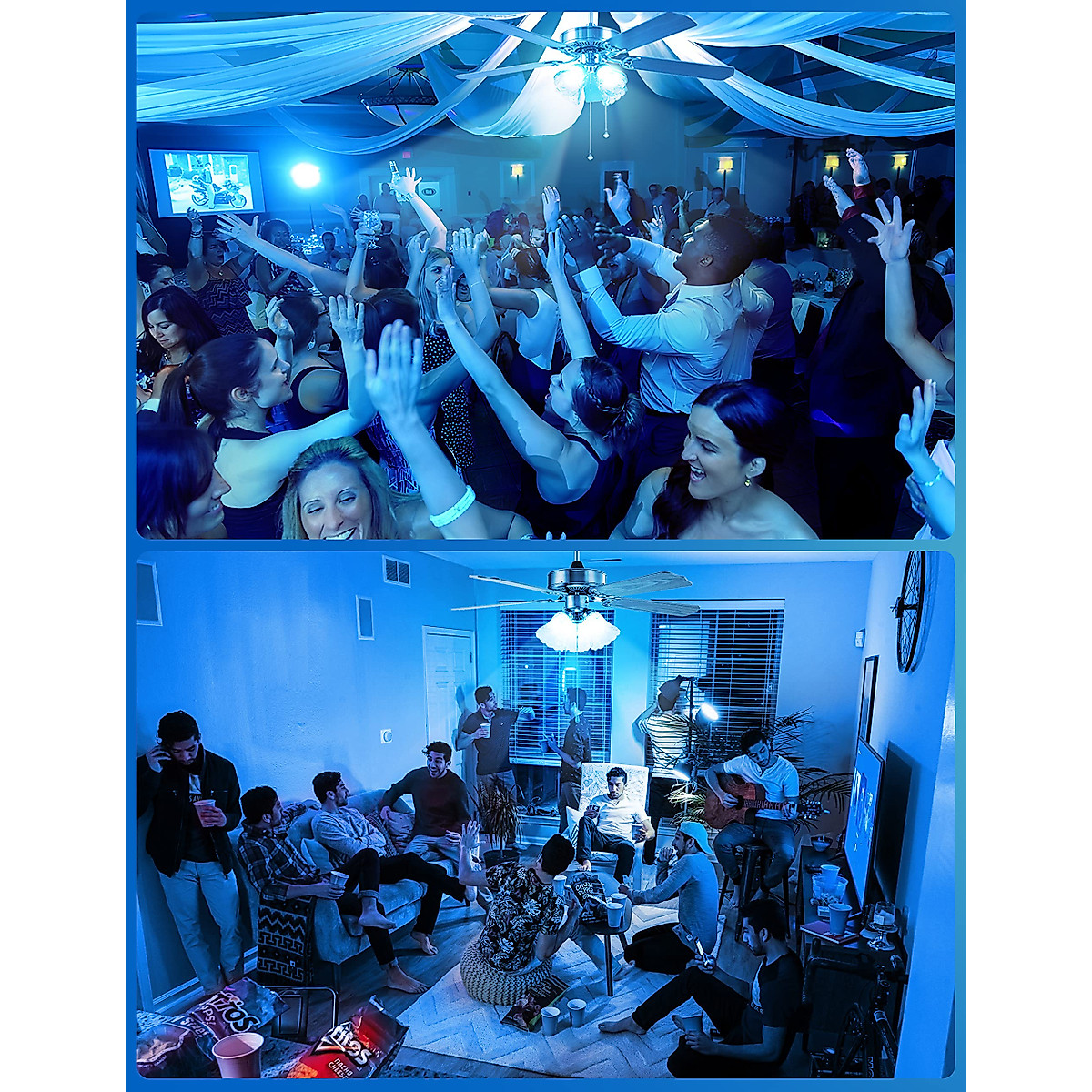 JandCase E12 LED Bulbs 60Watt Equivalent [12 Pack], LED Ceiling Fan Light Bulbs Small Base, 5000K Daylight G14 Small Base Light Bulb for Ceiling Fan Light Fixture, Non-Dimmable, UL Listed