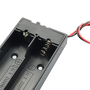 RuiLing 5-Pack 18650 Battery Holder 2 Slots x 3.7V Battery Storage Case DIY Batteries Clip Box with Cover