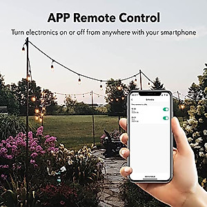 BN-LINK Smart WiFi Heavy Duty Outdoor Outlet, Timer and Countdown Function, No Hub Required for Outdoor Lights, Compatible with Alexa and Google Assistant (Outdoor) 2.4 GHz Network only