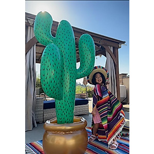 GiftExpress Inflatable 76" Jumbo Cactus Prop Decor, Giant Cactus Tree for Mexicano Fiesta Theme Party Decor, Cinco De Mayo Prop, Hawaiian Pool Party, Desert Western Cowboy Theme Decoration