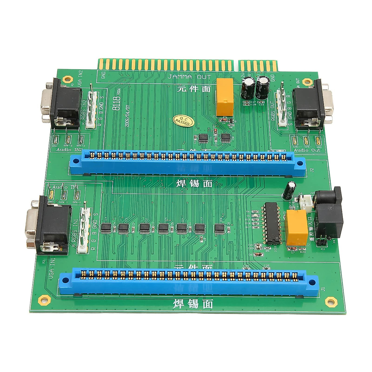 2 in 1 Switch Multi for JAMMA,JAMMA PC Board 2 Slots,Easy to Install,Multi for JAMMA, 2 in 1 Switch with Remote Control for Games