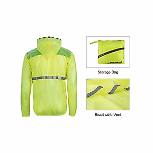 ROCKBROS Cycling Rain Jacket for Men Bike Pants 100% Waterproof Cycling Suit Breathable Cycling Jacket Pants for Heavy Rain