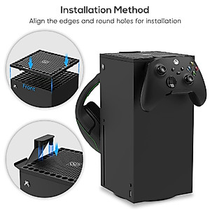 Dust Cover Controller Holder for Xbox Series X Console, Holder Stand Mount Accessories for Xbox Series X Controller and Gaming Headsets